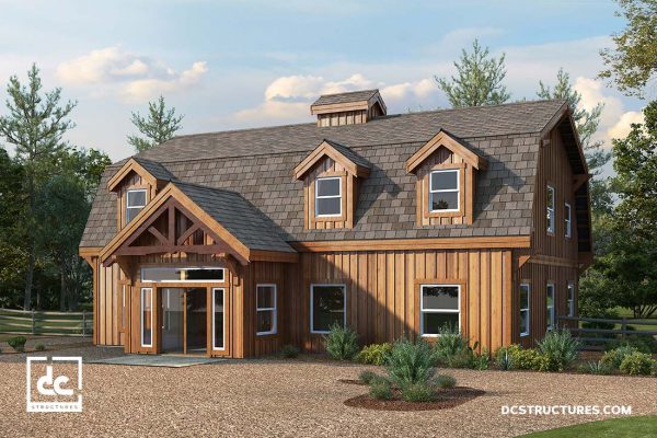 The Alberta Barn Home - Gambrel Barn Home Kit - DC Structures