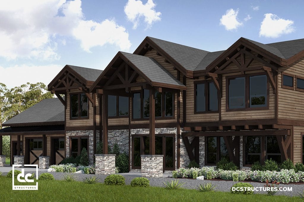 The Adams Timber Frame Home Kit - 4 Bedroom Home Design - DC Structures