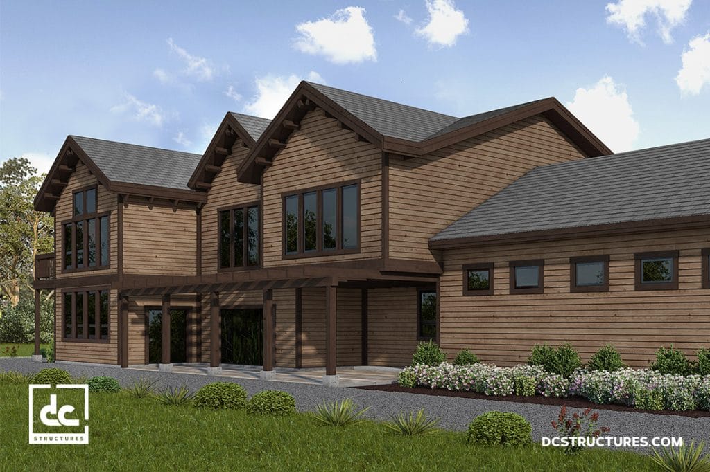 The Adams Timber Frame Home Kit - 4 Bedroom Home Design - DC Structures