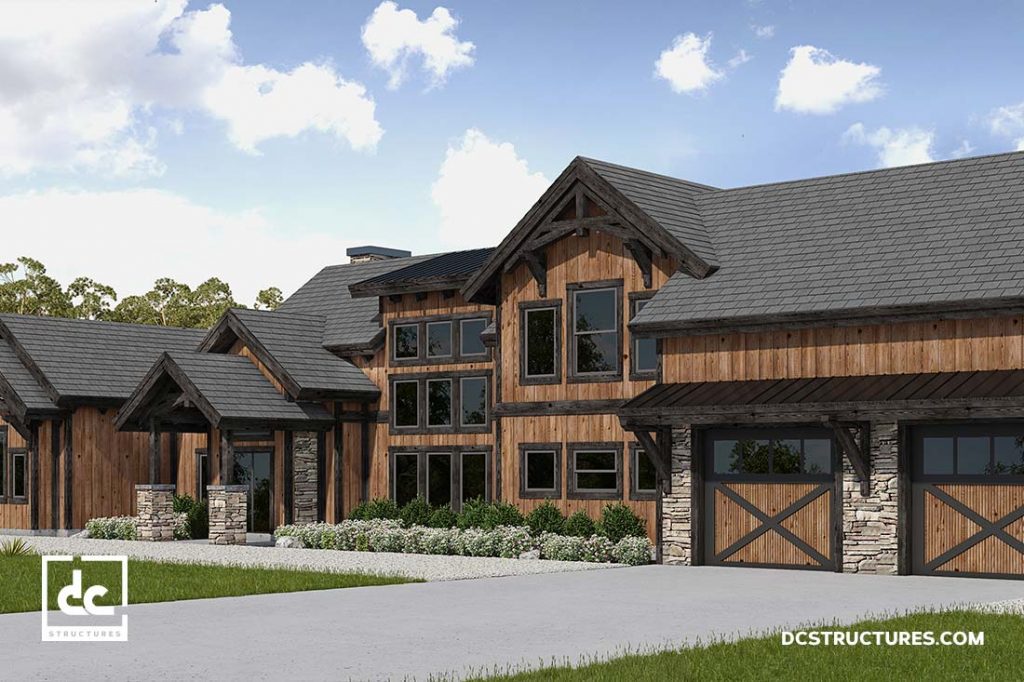 The Jefferson Timber Frame Home Kit - 3 Bedroom Home Design - DC Structures