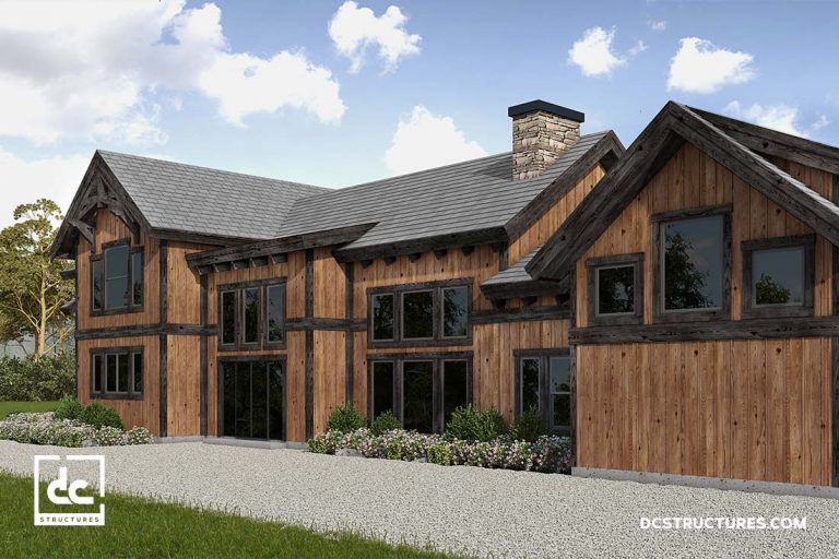 The Jefferson Timber Frame Home Kit - 3 Bedroom Home Design - DC Structures